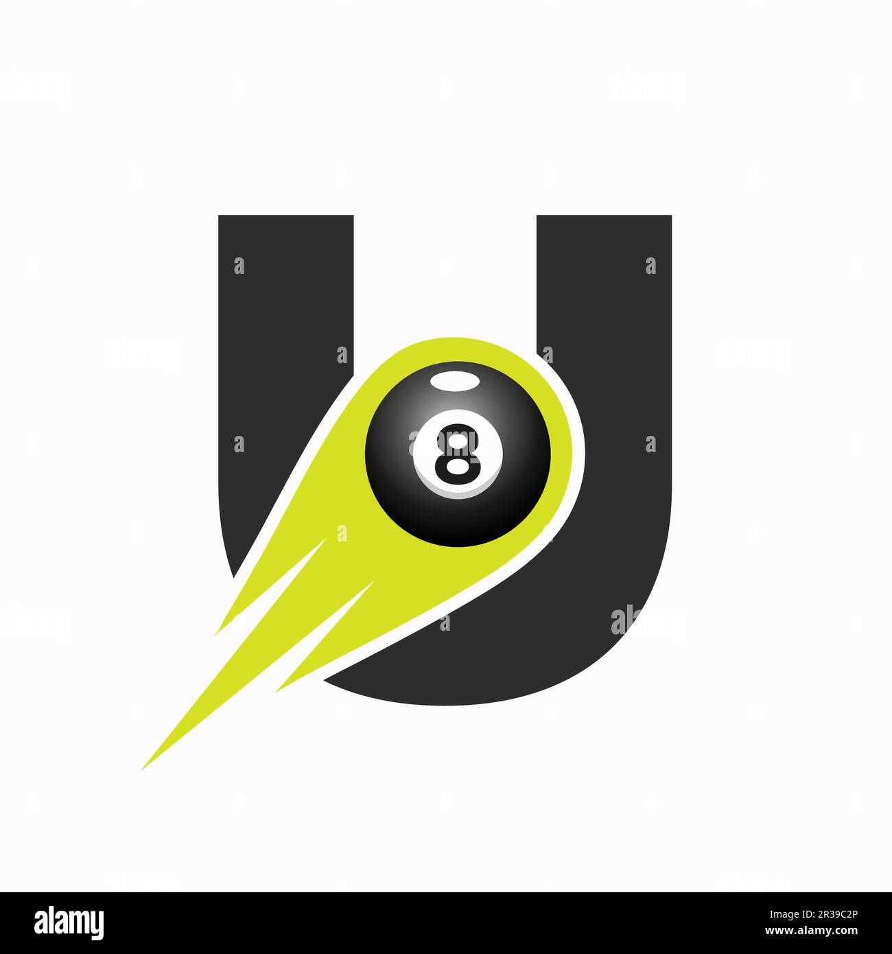 Letter U Billiard Sports Team Club Logo. 8 Ball Pool Logo Design ...
