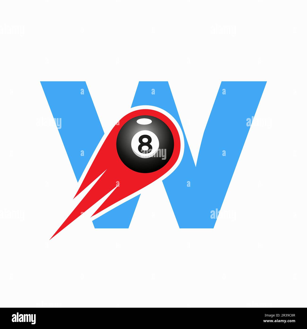 Letter W Billiard Sports Team Club Logo. 8 Ball Pool Logo Design ...