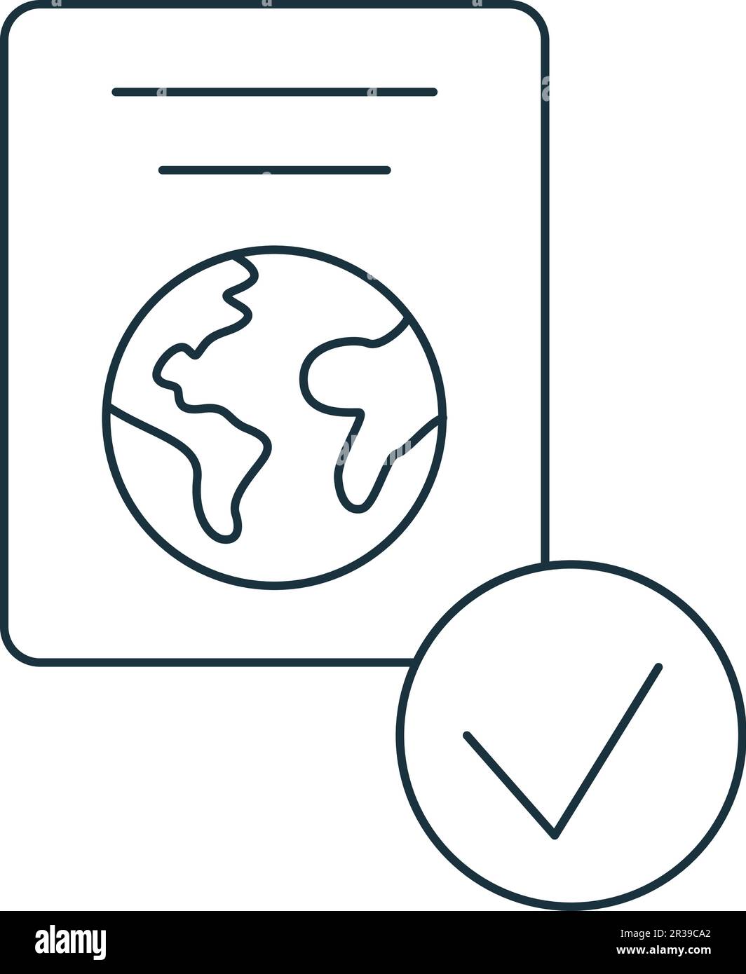 Passport Control Icon Monochrome Simple Sign From Airport Elements Collection Passport Control