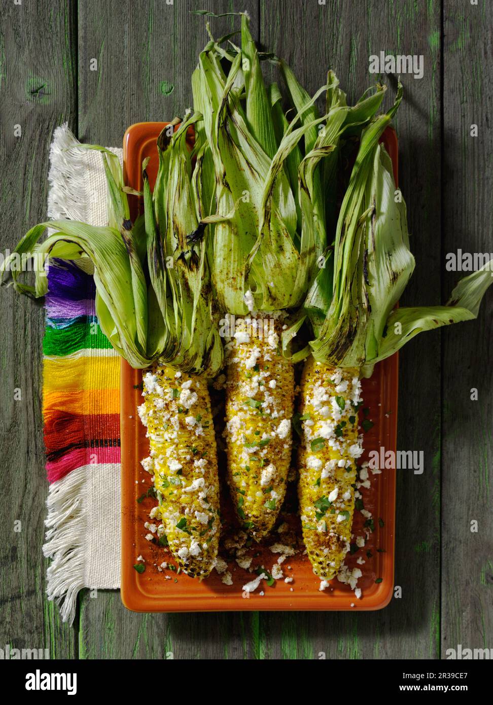 Elotes grilled street corn hi-res stock photography and images - Alamy