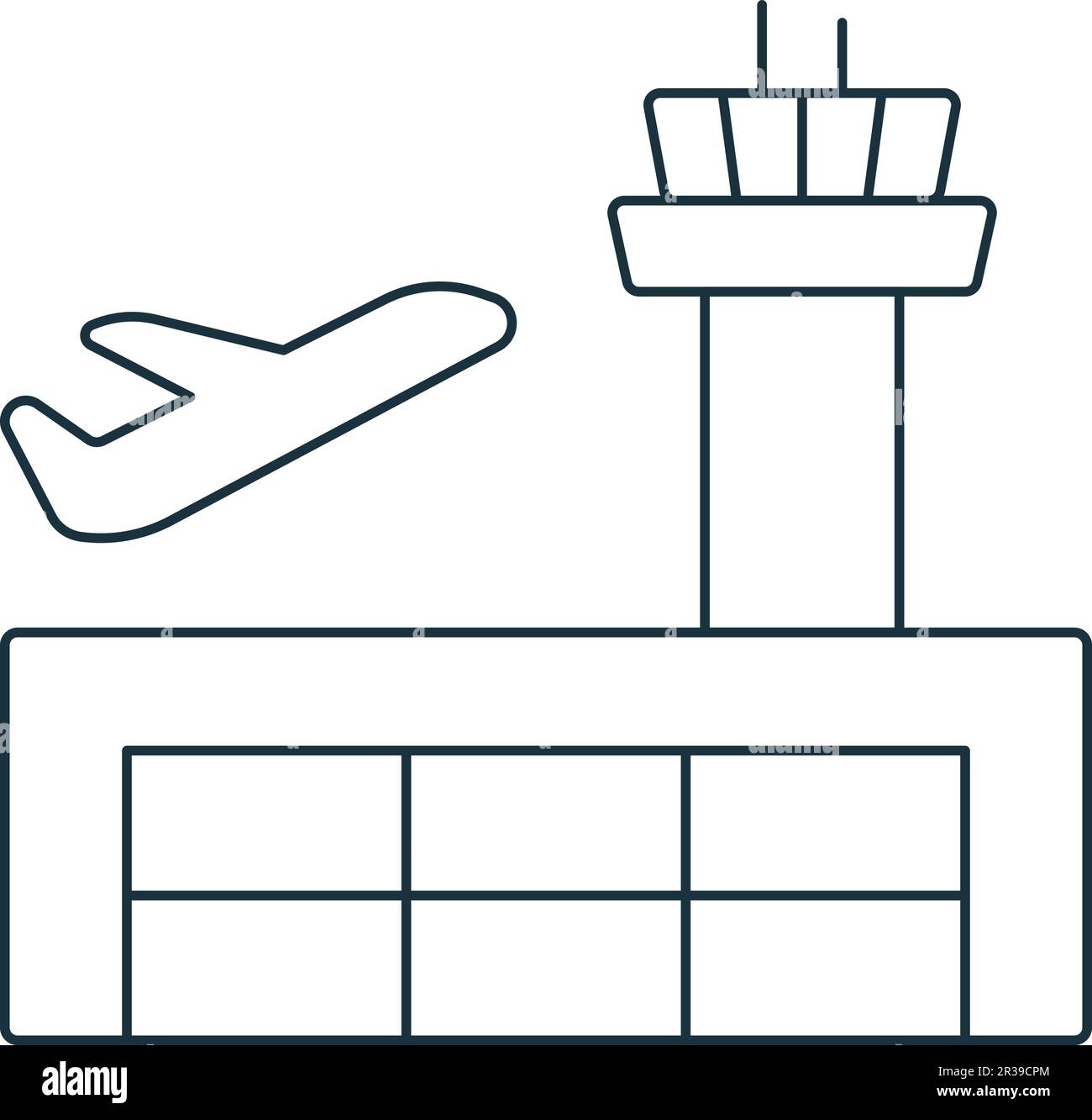 Airport Icon Monochrome Simple Sign From Airport Elements Collection Airport Icon For Logo