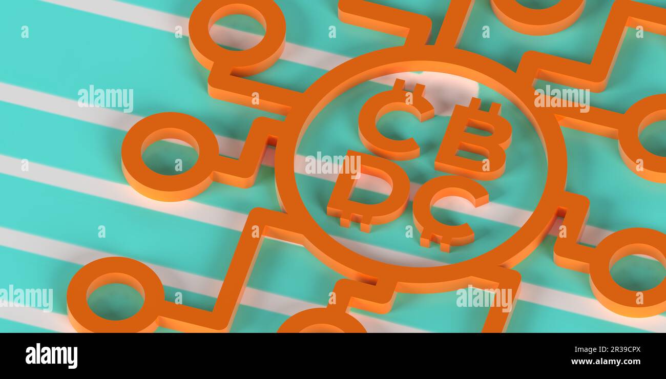 CBDC Central Bank Digital Currency banner background, close-up ...