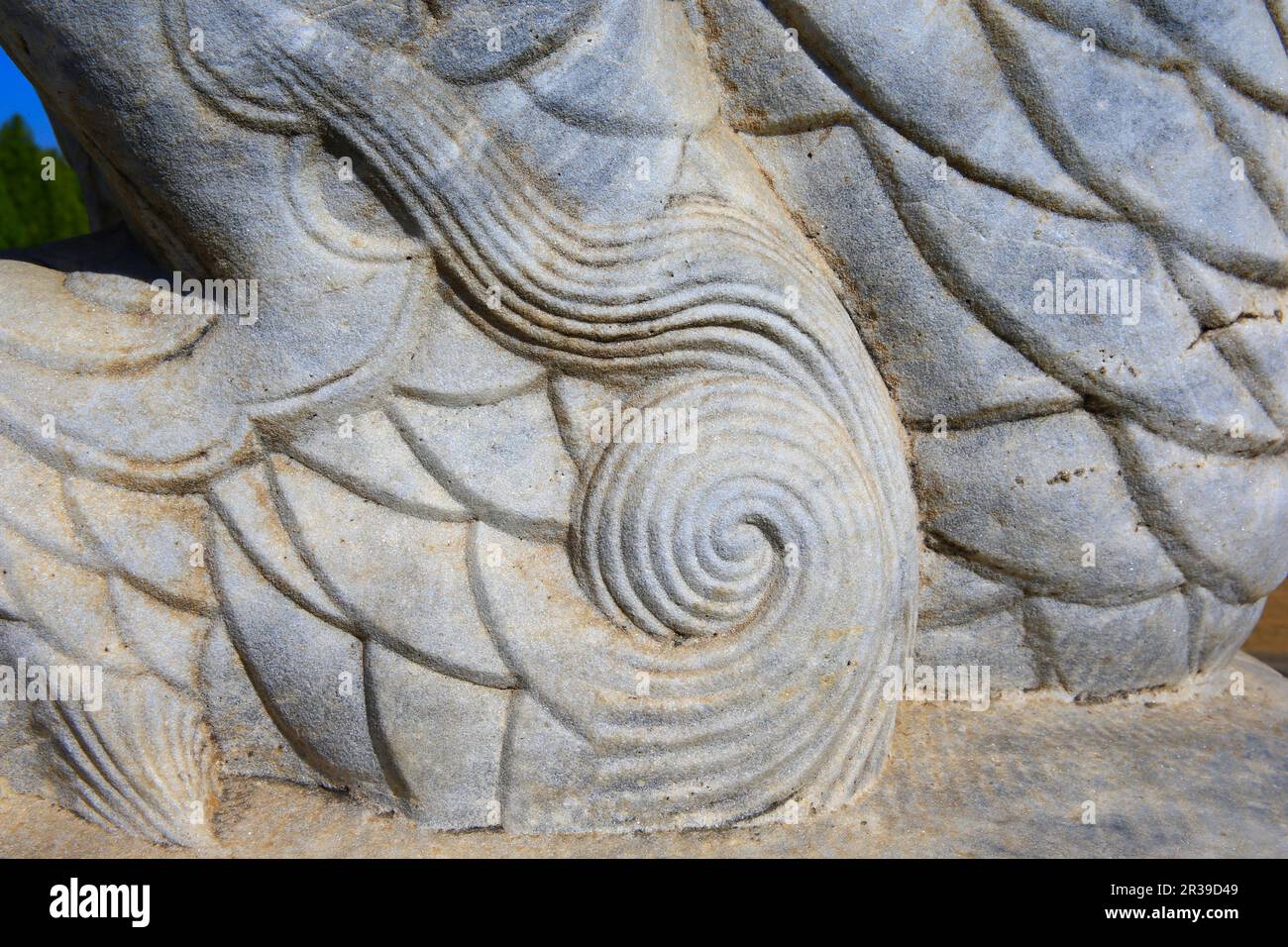 Vintage ornament on the stone. Close-up seamless texture. Stone texture ...