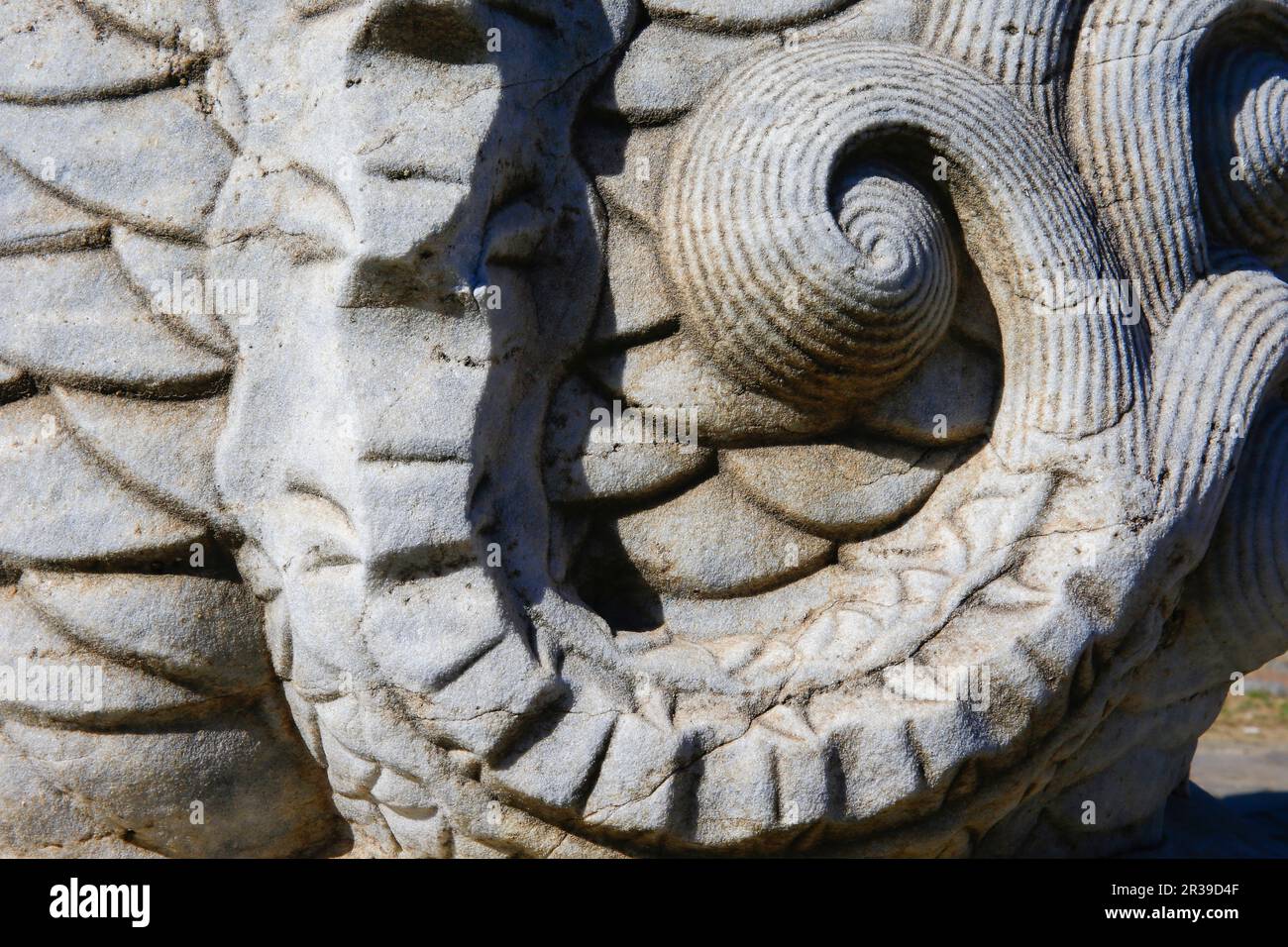 Vintage ornament on the stone. Close-up seamless texture. Stone texture ...