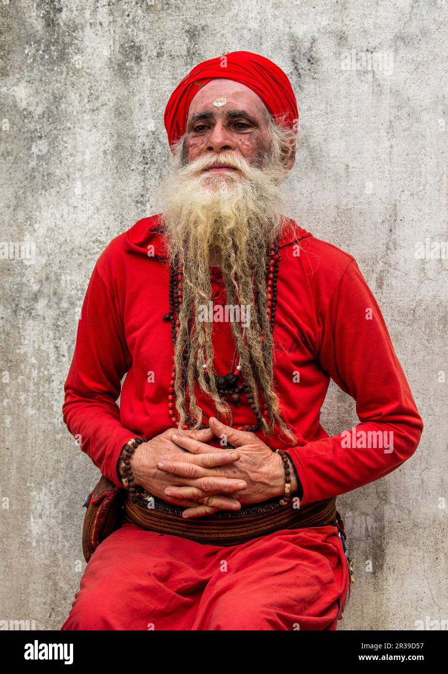 Portrait of a Sadhu in traditional dress Stock Photo - Alamy
