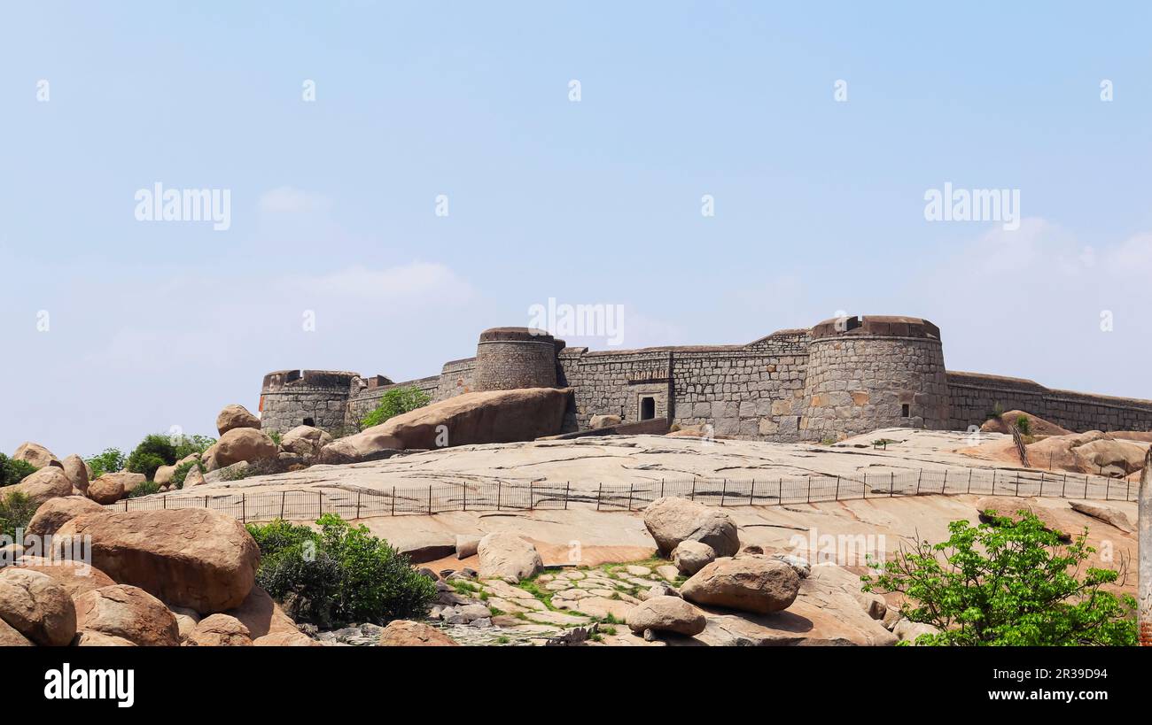 Rear View of Bellary Fort Palace, Bellary, Karnataka, India Stock Photo ...