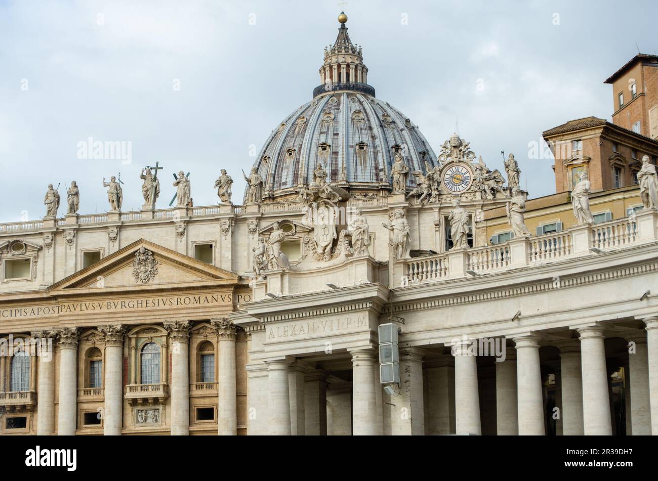 St Peters Basilica viewed from square Stock Photo - Alamy