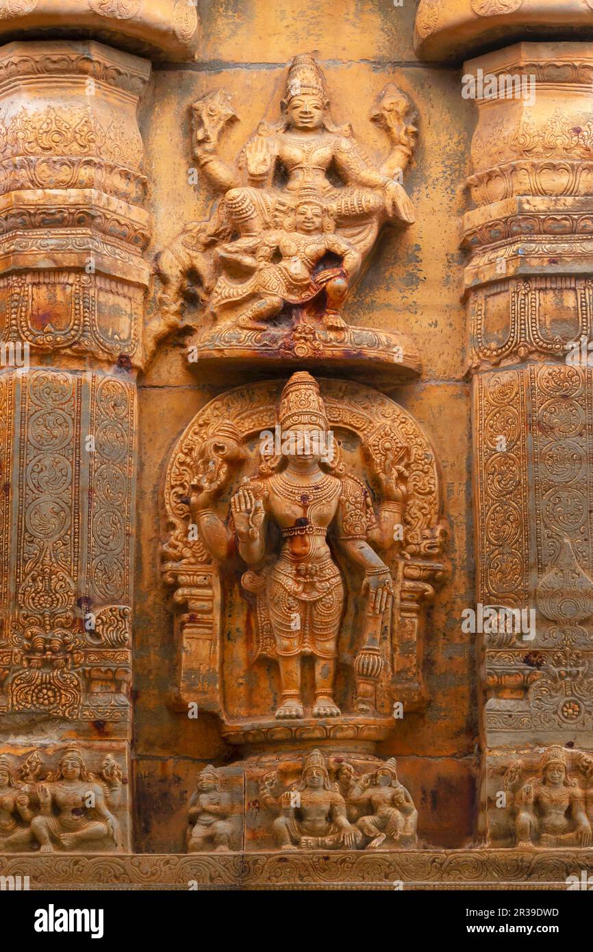 Carvings of Lord Vishnu in Different Pose on the Chenna Kesava Temple, Pushpagiri temple complex ...