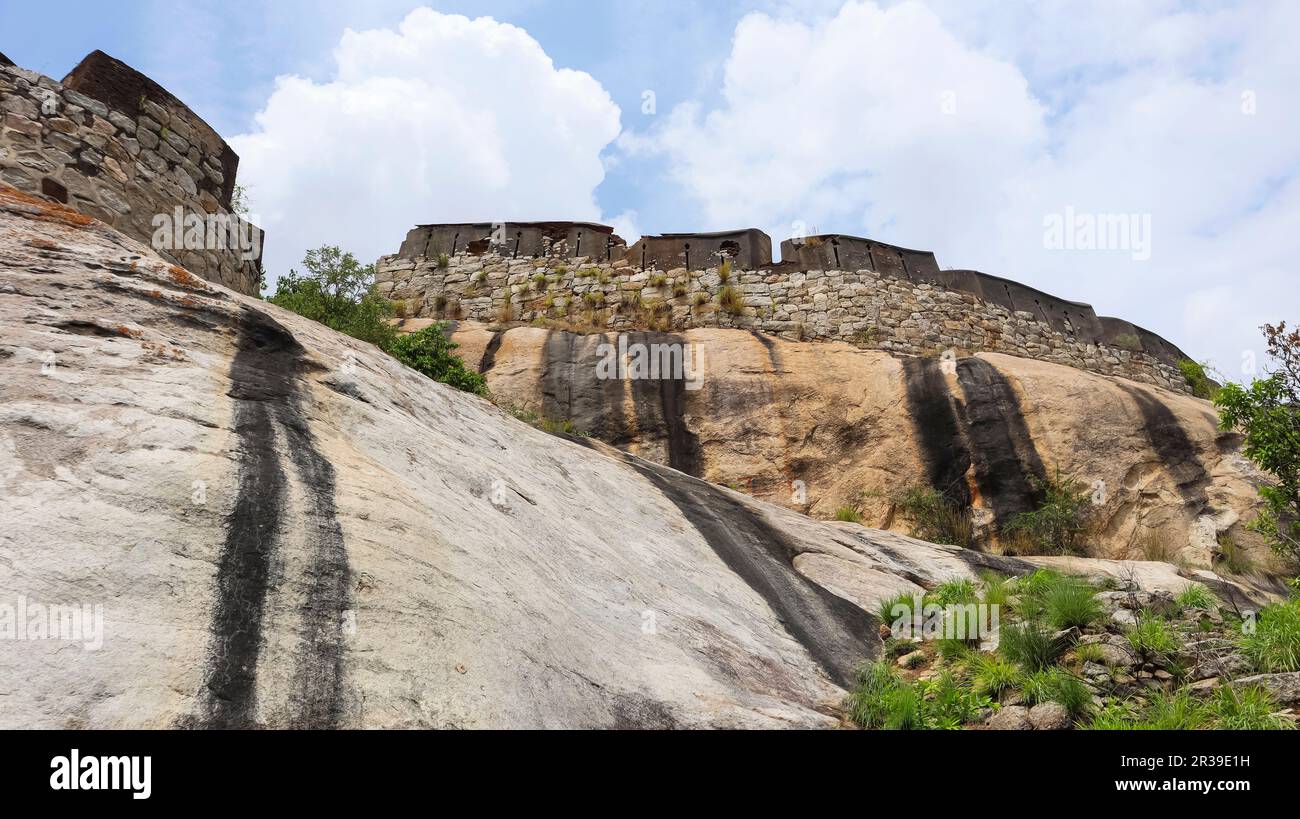 Ruin Fortress of Gurramkonda Fort, Annamayya, Andhra Pradesh, India ...