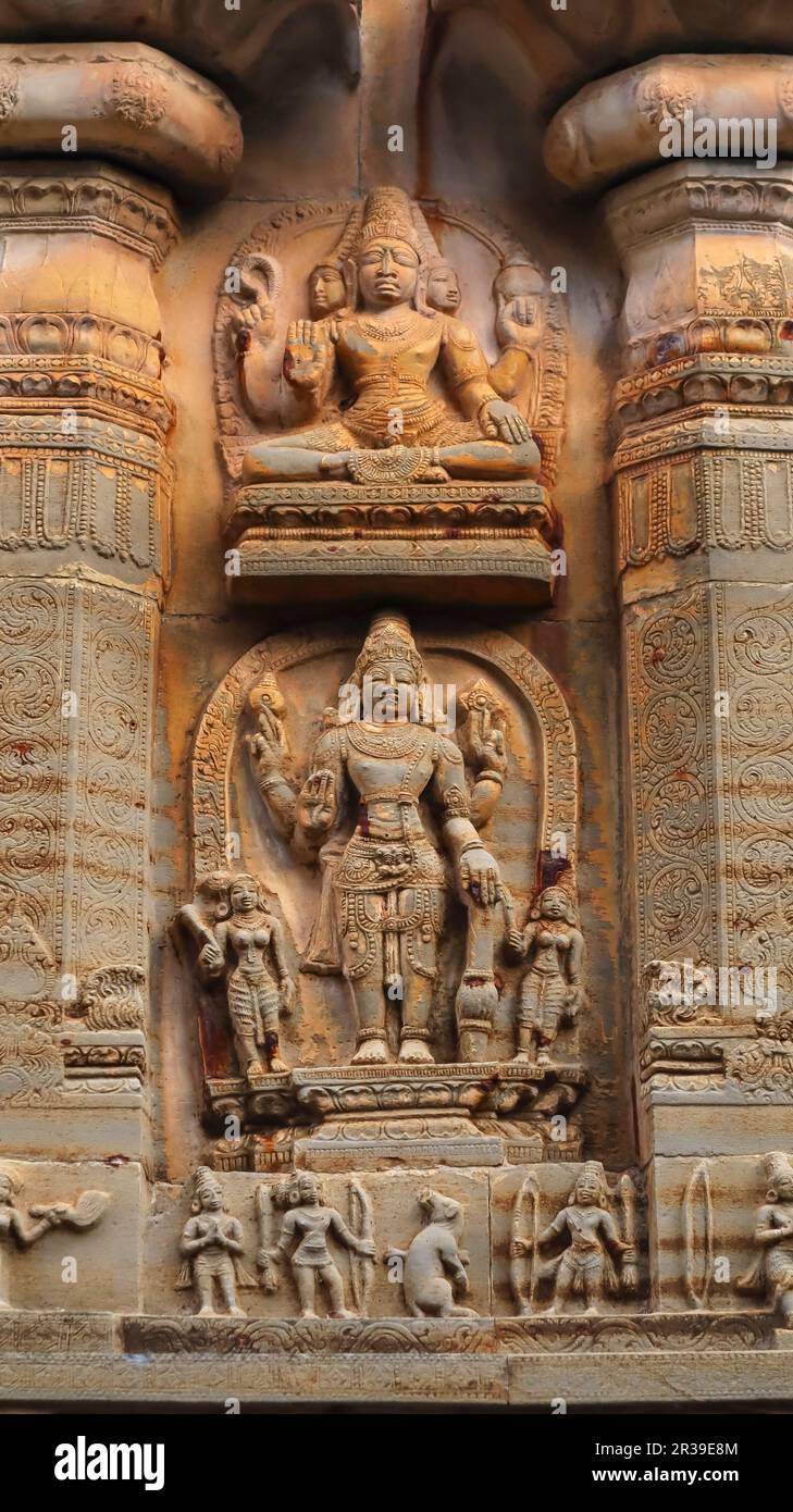 Carved Sculptures of Hindu God and Goddess on the Chenna Kesava Temple ...