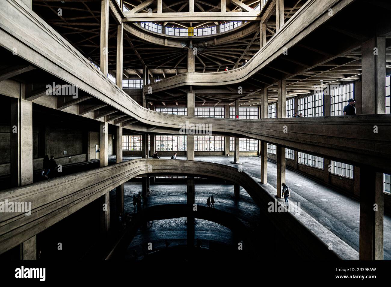 Italy Piedmont Turin Lingotto - the ascent towards the 500 runway Stock ...