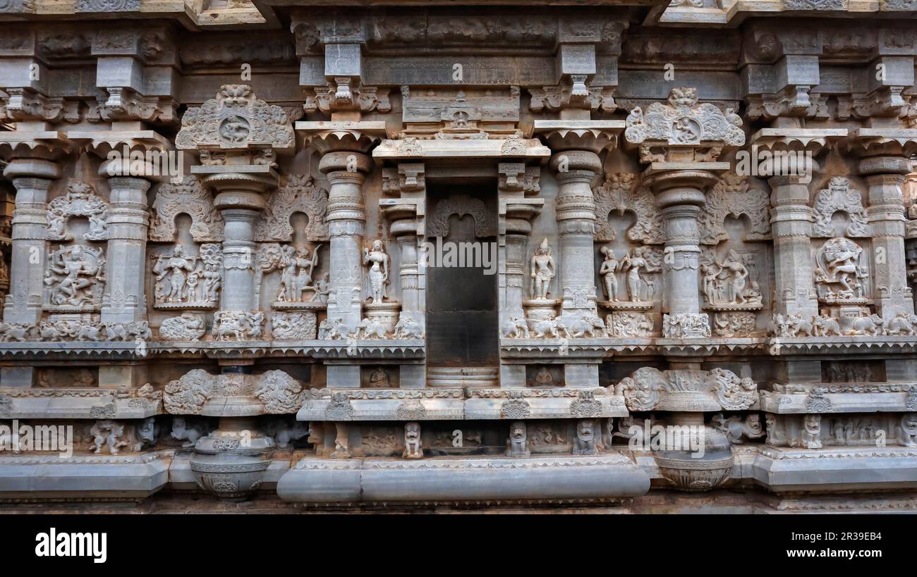 Carved Sculptures of Hindu God and Goddess on the Chenna Kesava Temple, Pushpagiri, Kadapa ...