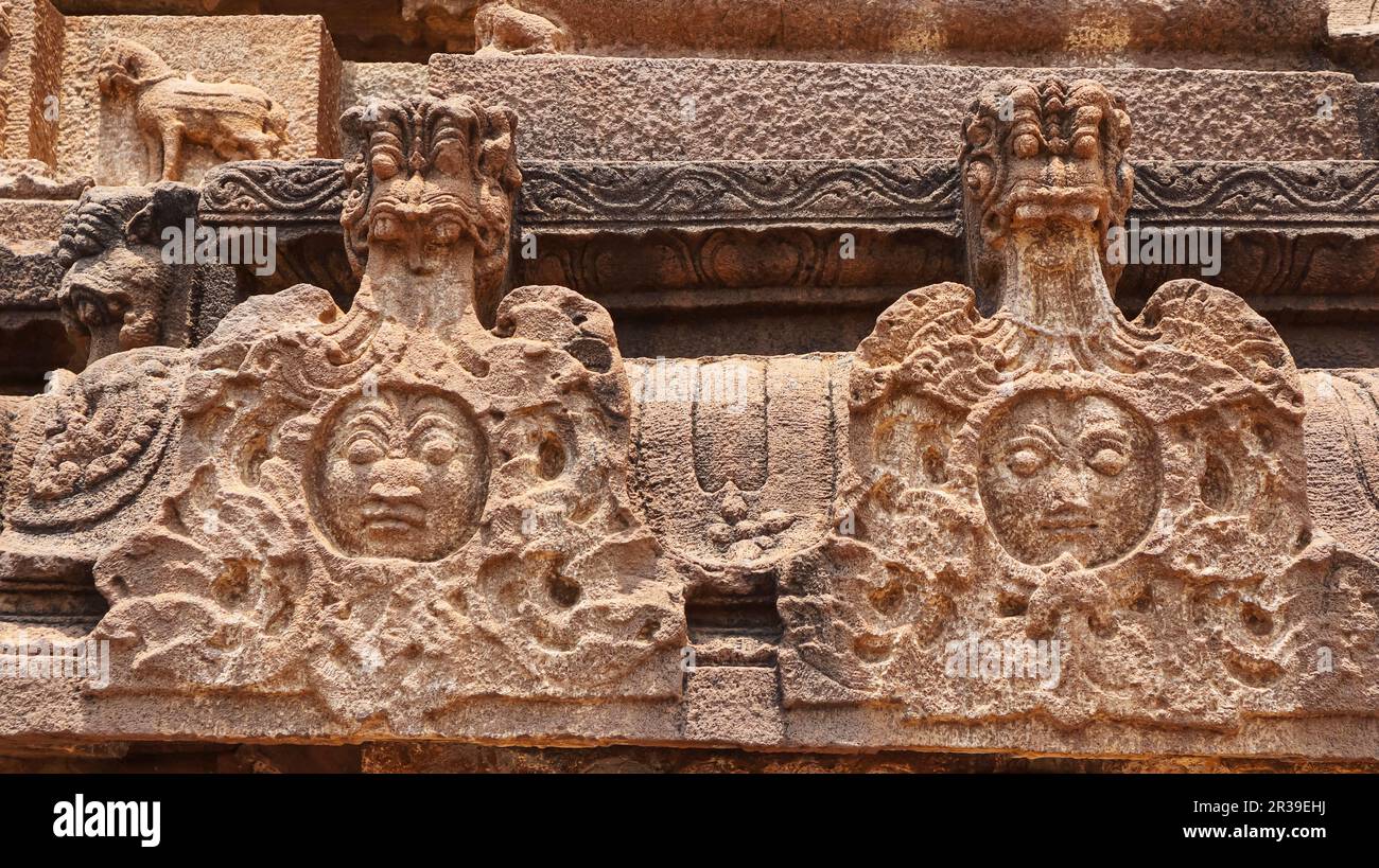 Carvings of Sun on the Kondandarama Temple, Vontimitta, Kadapa, Andhra ...