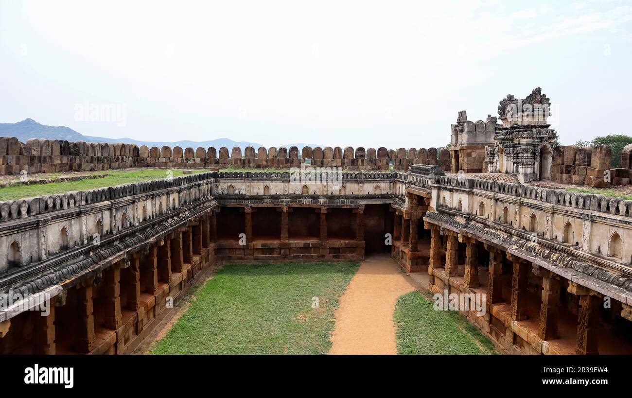 Mandapa in the Fort Premises, Siddhavatam Fort, Kadapa, Andhra Pradesh ...