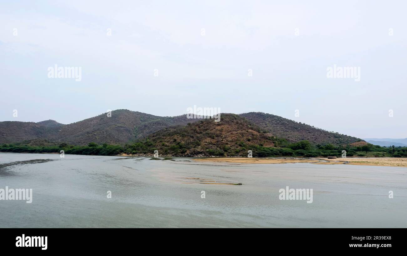 View of Penna River and Hills From Siddhavatam Fort, Kadapa, Andhra ...