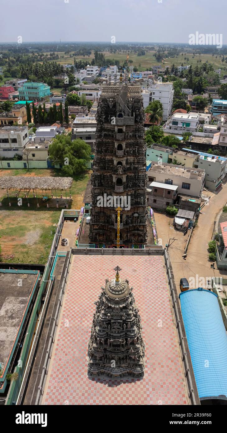 View of Temple Gopuram of Sri Kodanda Rama Temple, Gollala Mamidada ...