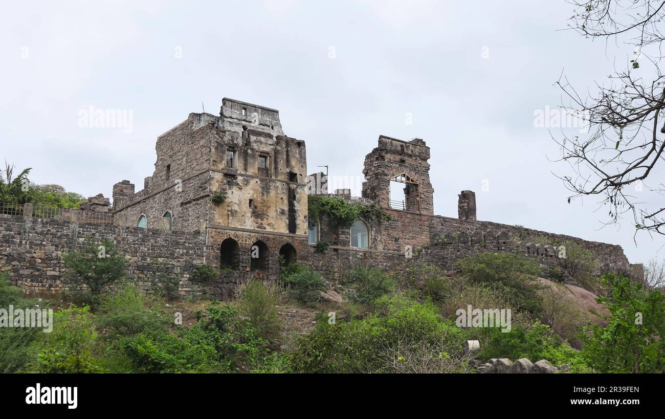 View of Ruin Fortress of Kondapalli Fort, Vijayawada, Andhra Pradesh ...
