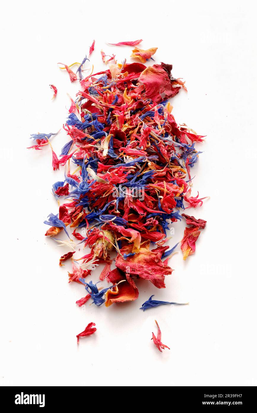 Dried cornflower and rose petals Stock Photo - Alamy
