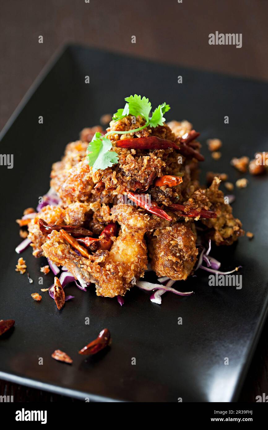 Spicy crispy chicken (Asia Stock Photo - Alamy