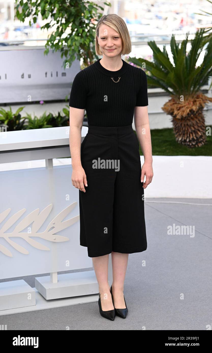 Mia Wasikowska attend the photocall for Club Zero, during the 76th Cannes Film Festival in ...