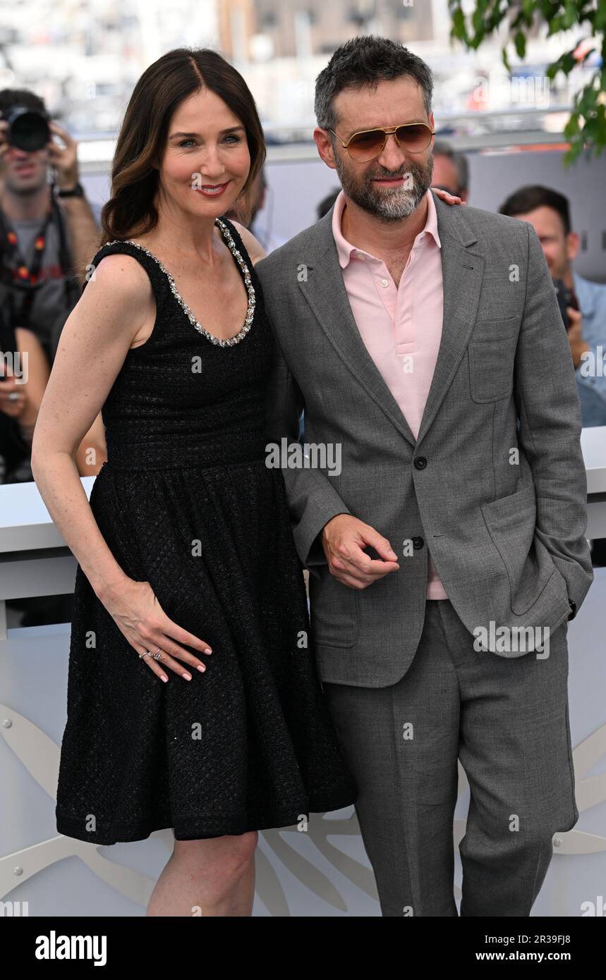 Elsa Zylberstein and Mathieu Demy attend the photocall for Club Zero ...