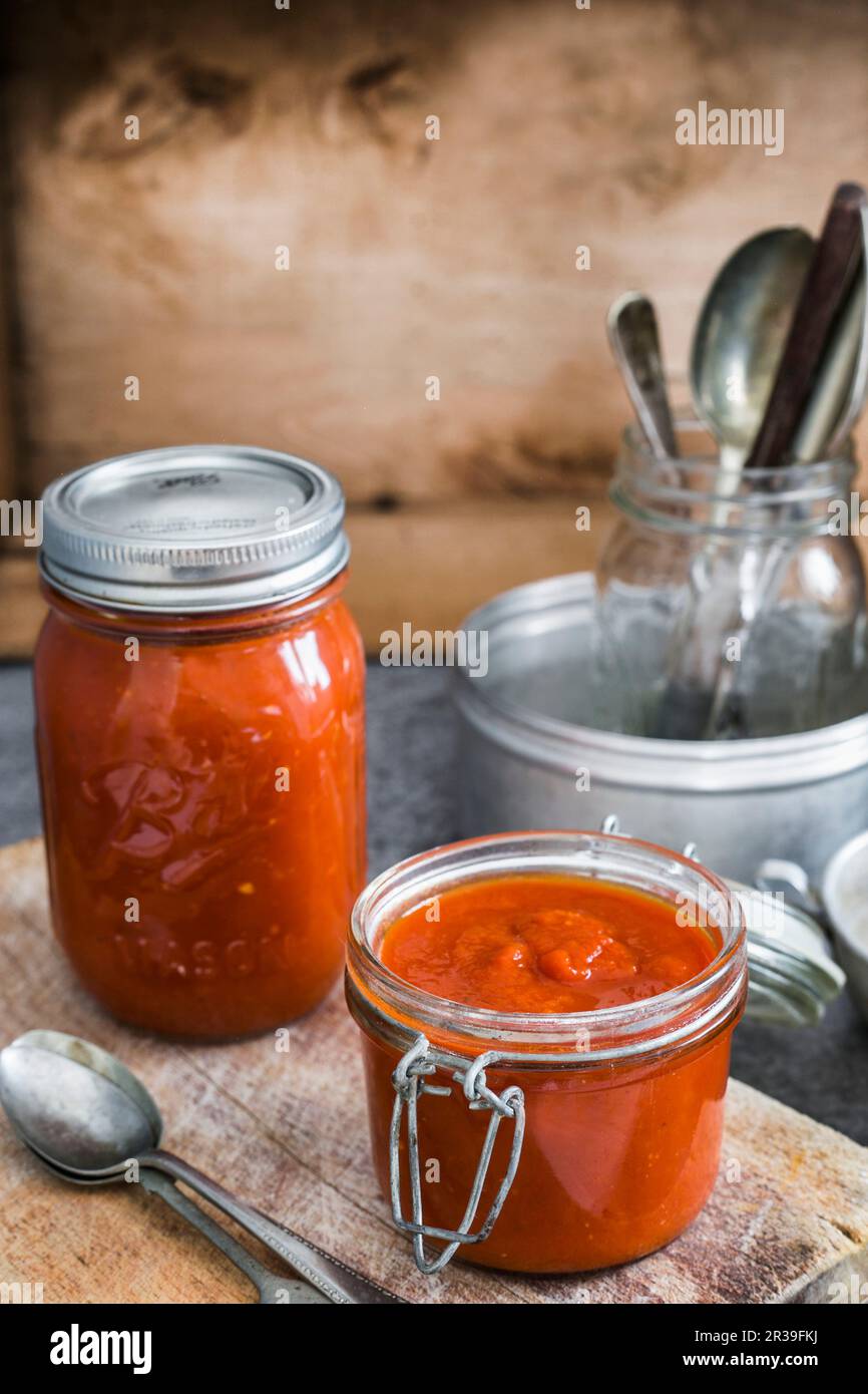 Sauce in jars hi-res stock photography and images - Alamy