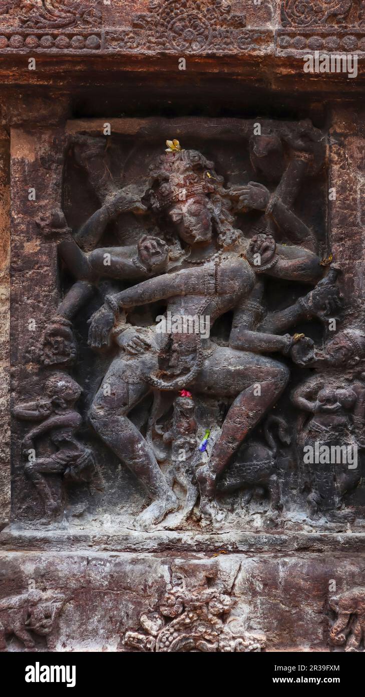 Sculpture of Dancing Bhairava on the Srimukhalingeswara Temple ...
