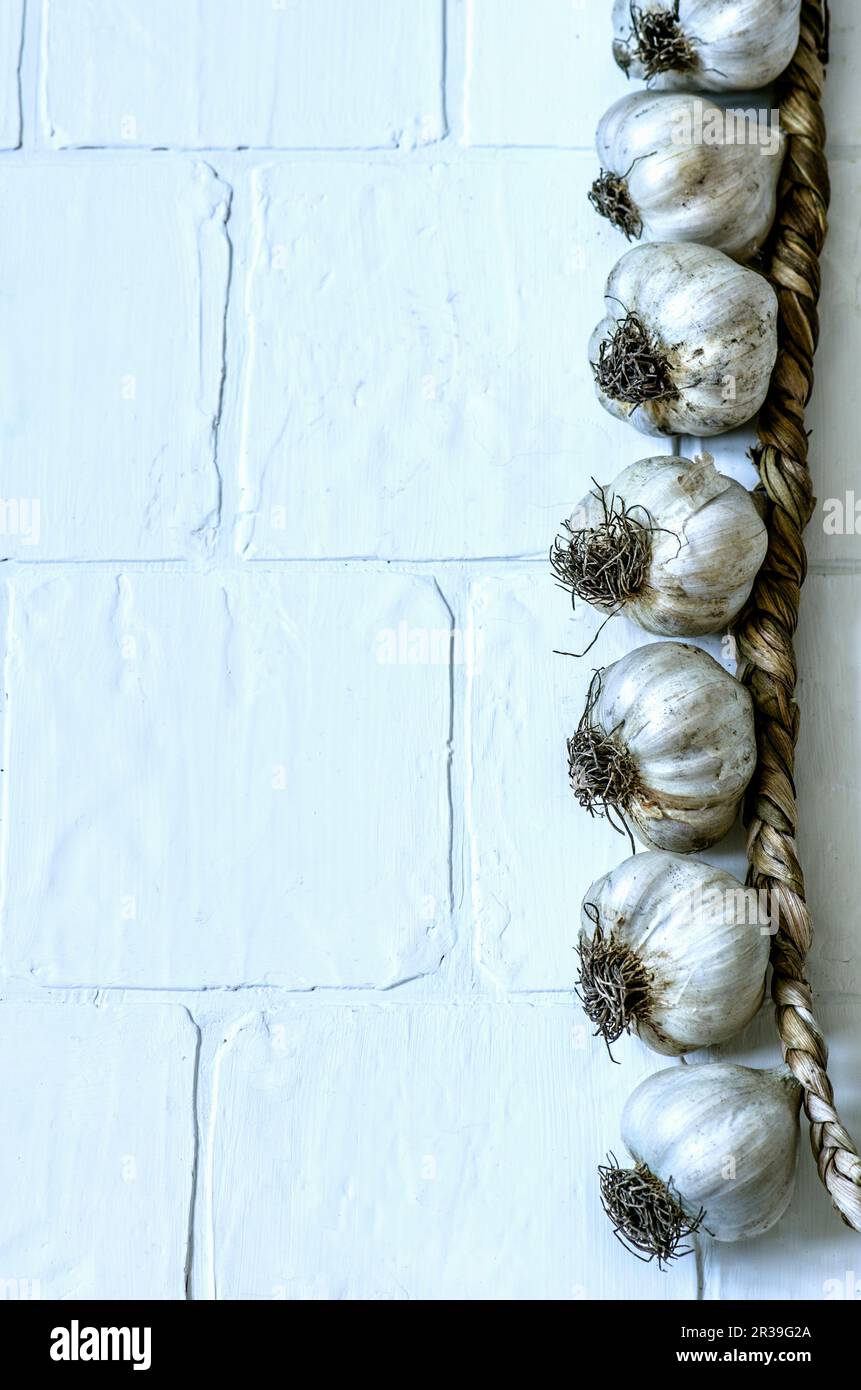 Garlic on a string hi-res stock photography and images - Alamy