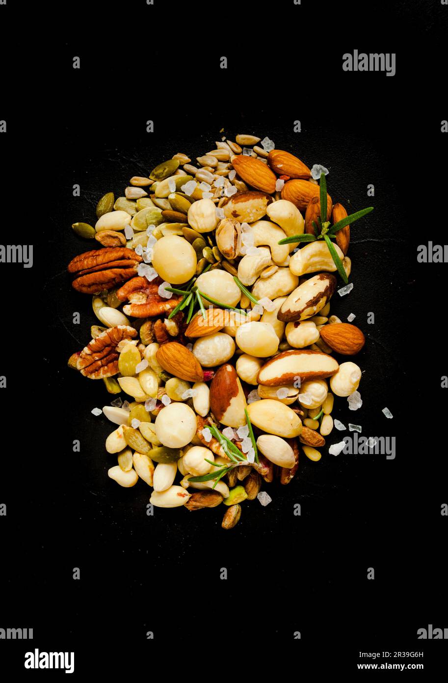 Nut mixed top view hi-res stock photography and images - Alamy