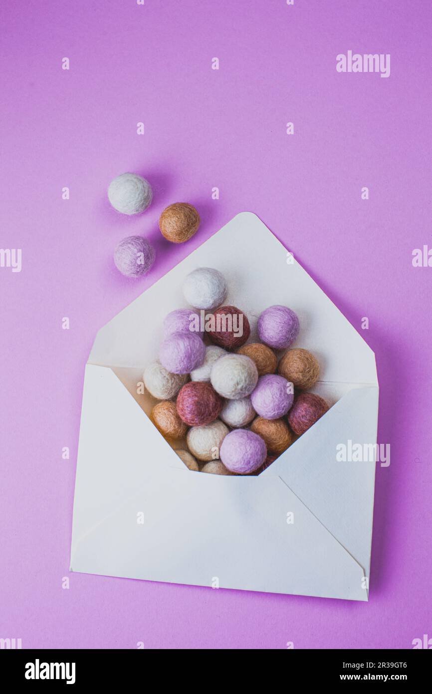 Violet envelope hi-res stock photography and images - Alamy
