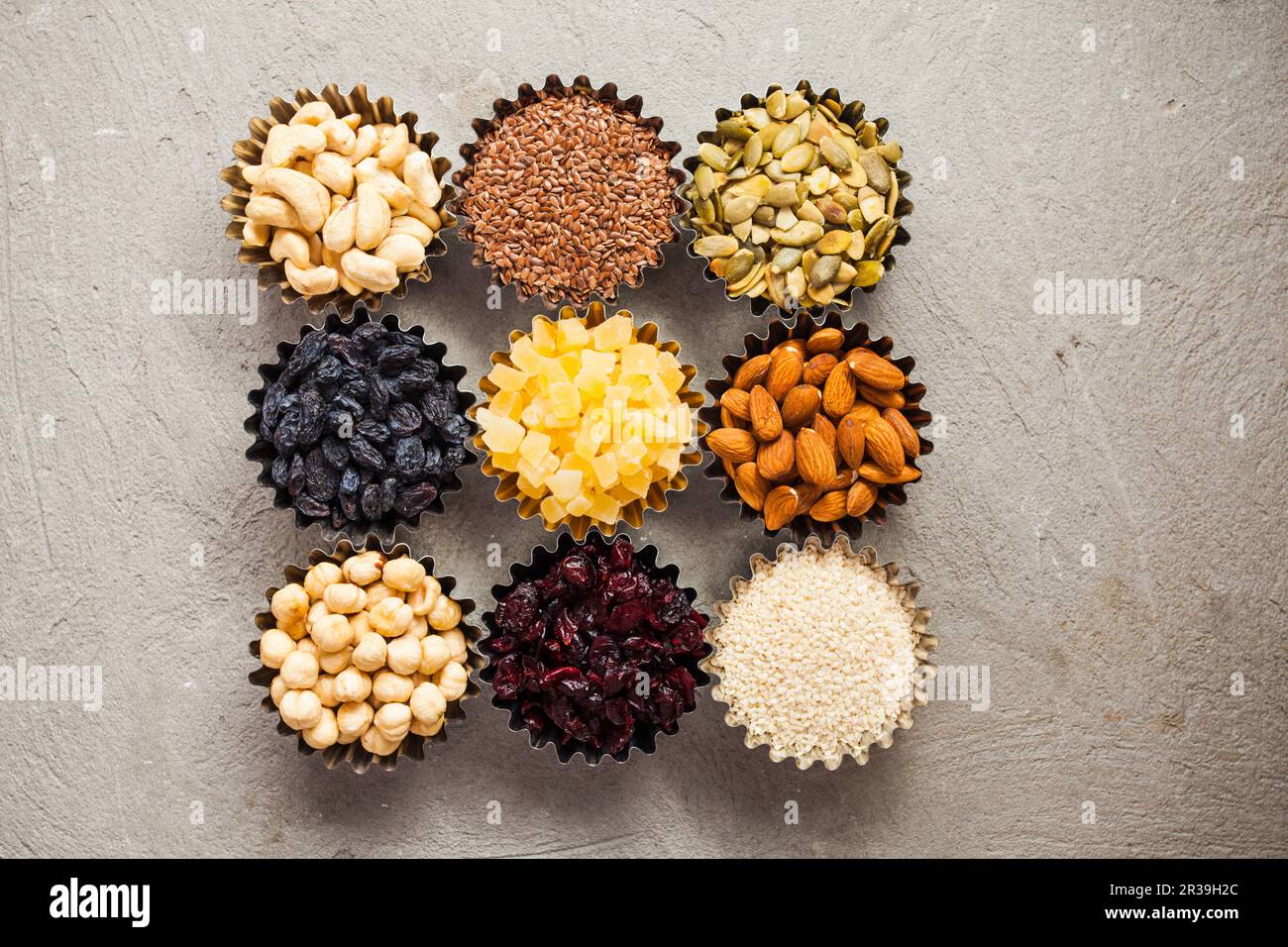 Top view bowls assortment hi-res stock photography and images - Alamy
