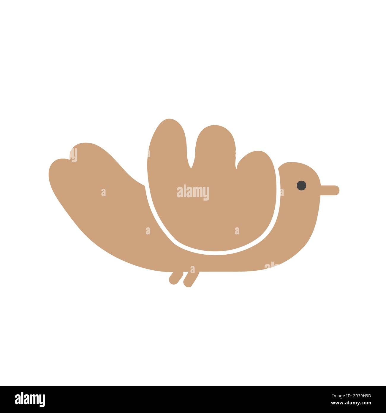 Dove bird logo vector design. Cartoon pigeon in Scandinavian style Stock Vector Image & Art - Alamy