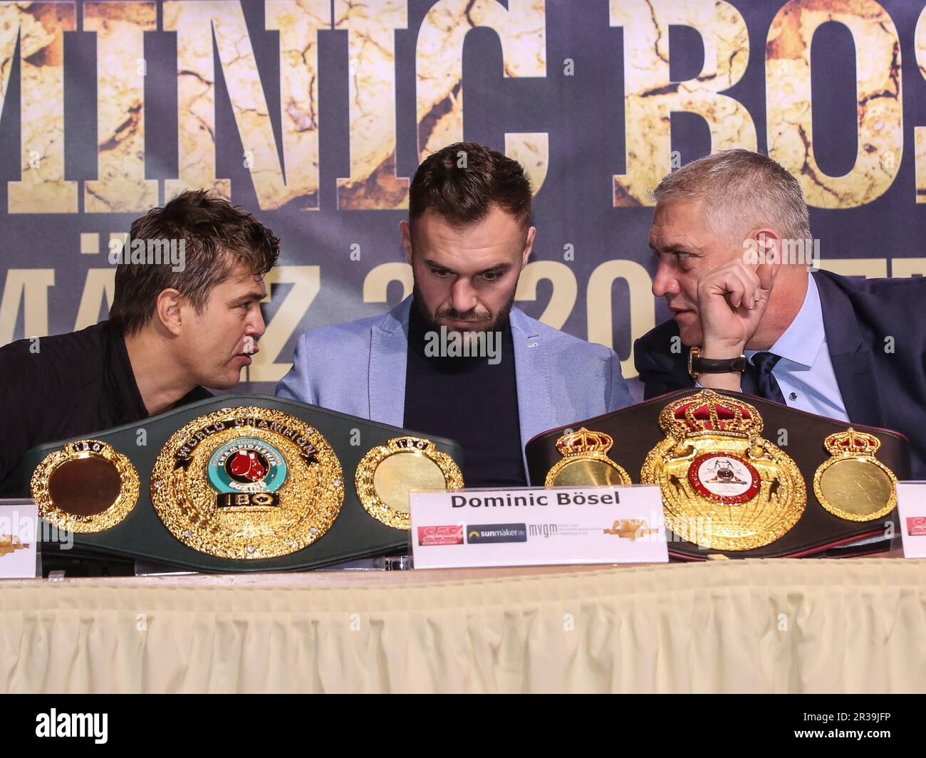 WBA and IBO boxing world champion in the light heavyweight Dominic BÃ¶sel with trainer Dirk ...