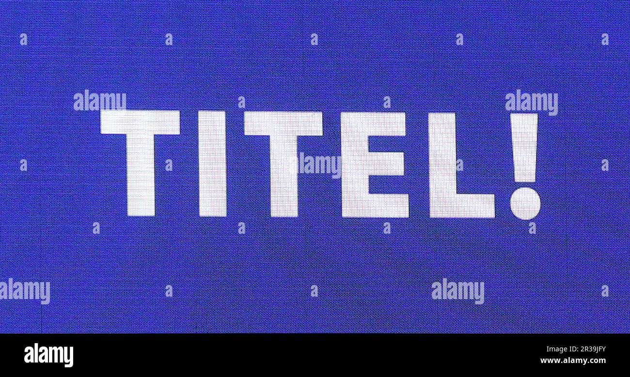 The word title on blue background Stock Photo - Alamy