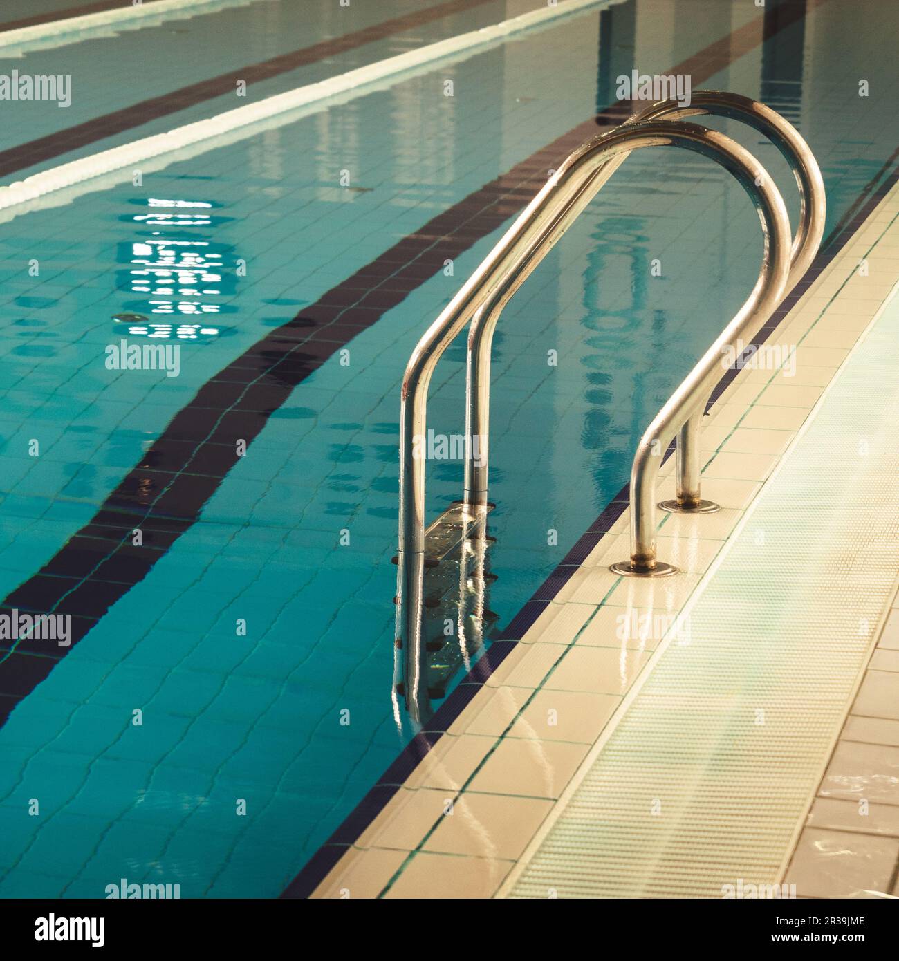 Indoor swimming pool with swim lanes Stock Photo - Alamy