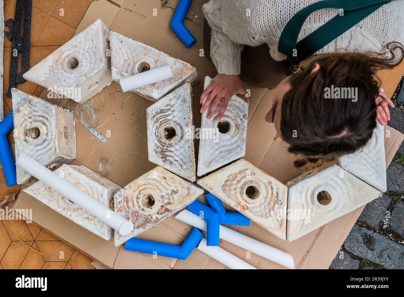 London, UK. 23rd May, 2023. SYMBIOCENE LIVING: Mycelium Building Block ...