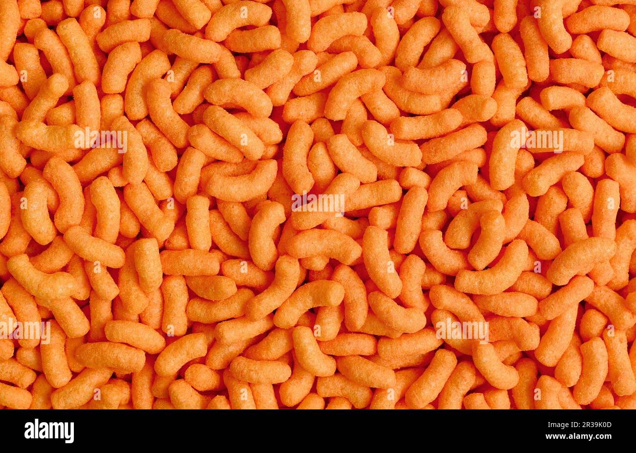 Cheese tasters (peanut curls with cheese flavoring, edge to edge Stock ...