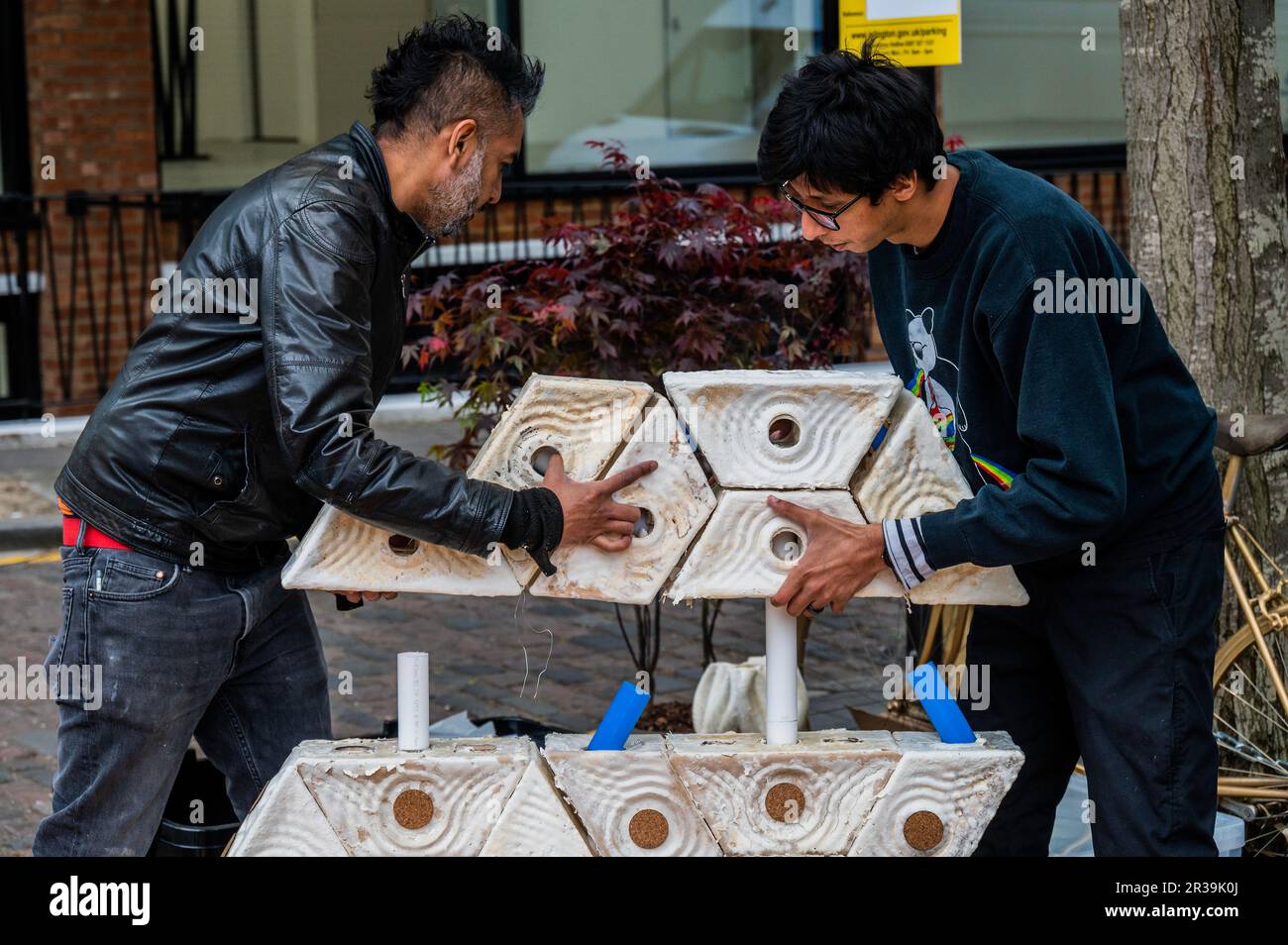 London, UK. 23rd May, 2023. SYMBIOCENE LIVING: Mycelium Building Block ...