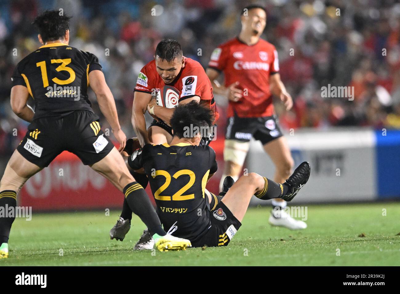 Canon Eagles' Yusuke Kajimura during the 2022-23 Japan Rugby League One ...