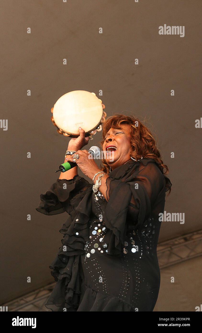 Motown diva Martha Reeves performing at the Croydon Summer Festival in ...