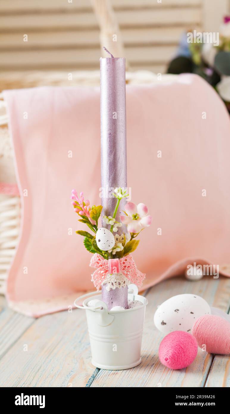 Candlestick for the easter candle hi-res stock photography and images ...