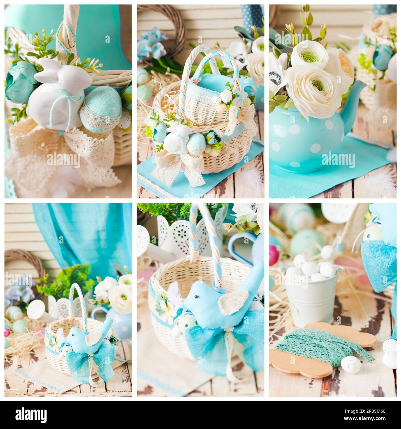 Collection of six Easter themed pictures, collage Stock Photo - Alamy