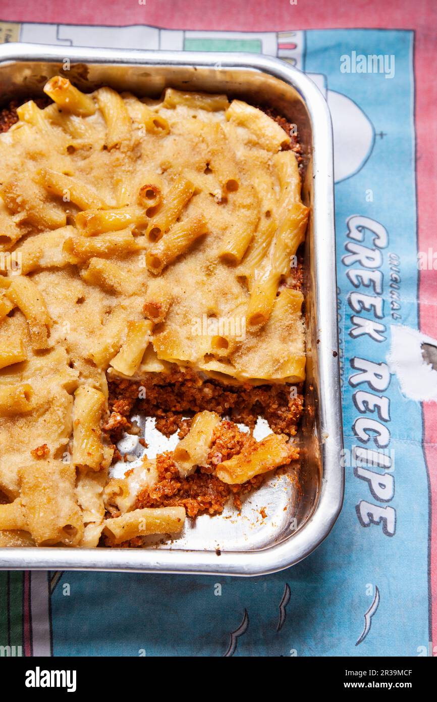 Vegan pastizio (Greek pasta bake) with quinoa Stock Photo - Alamy