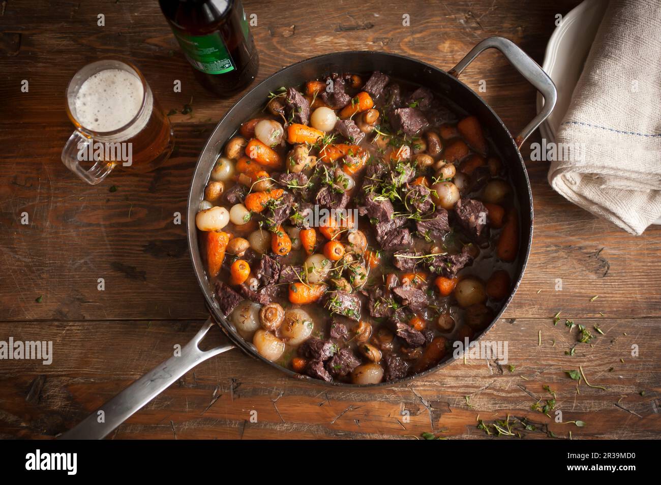 Beef Stew in Pan Stock Photo - Alamy