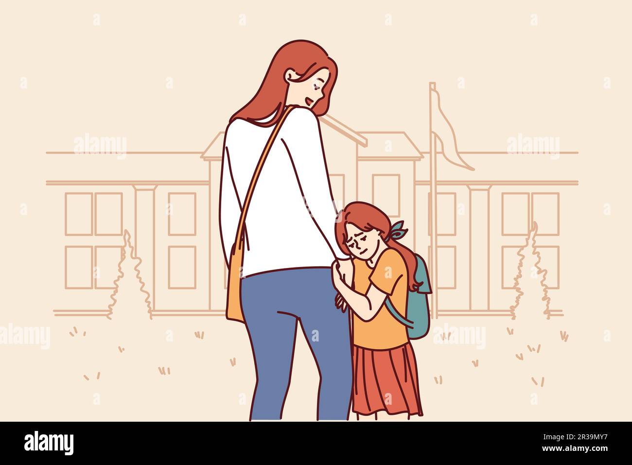 Supporting child school Stock Vector Images - Alamy