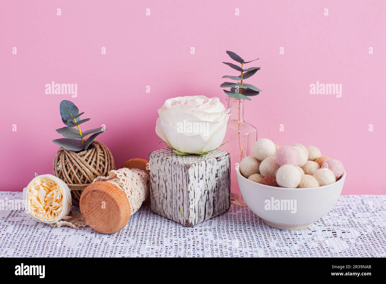 Handmade crochet table cloth hi-res stock photography and images - Alamy