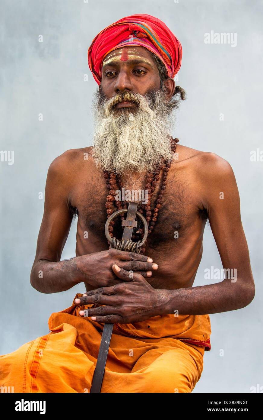Portrait of a Sadhu in traditional dress Stock Photo - Alamy