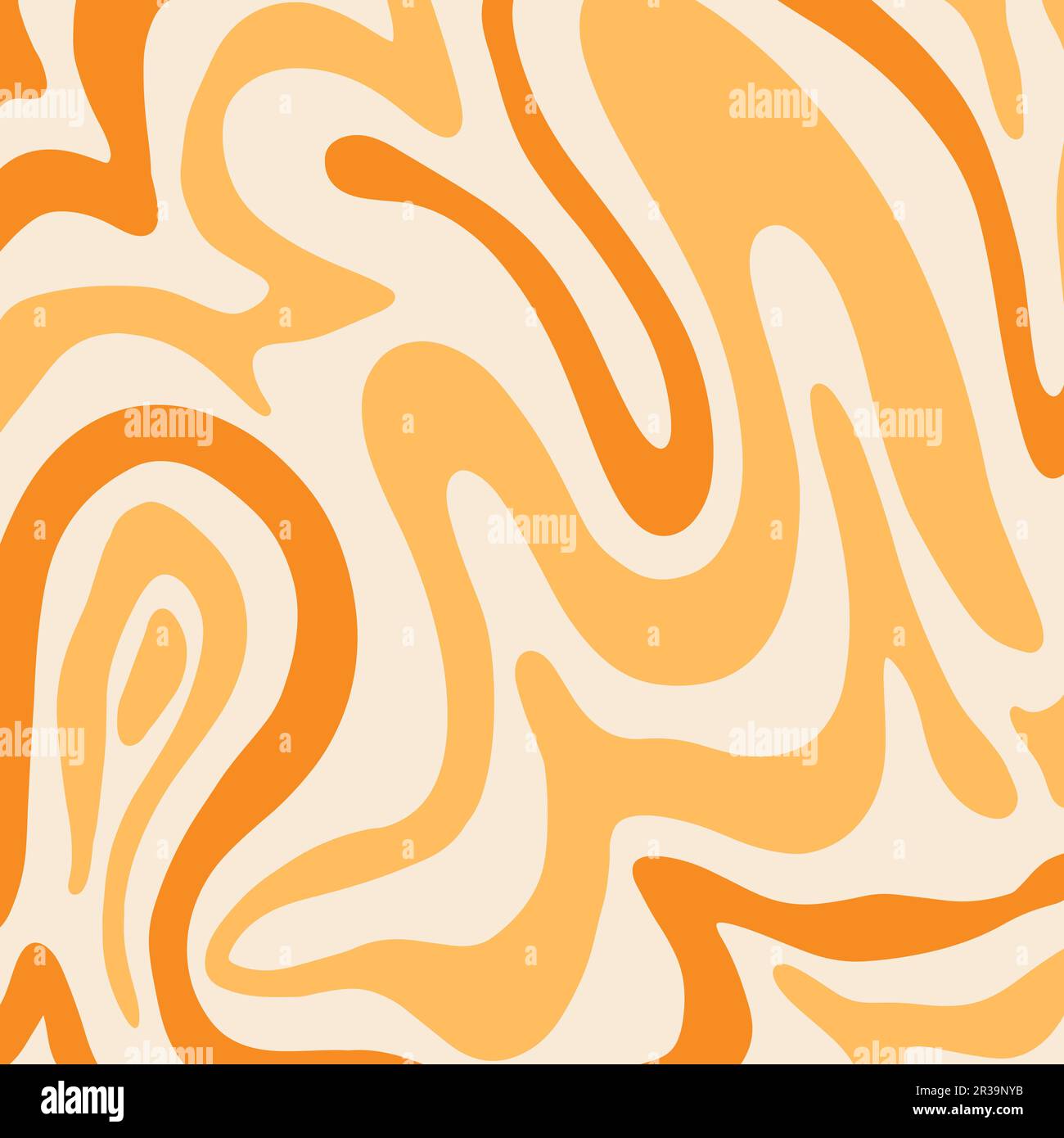 Retro Groovy Background, Trendy 70s Wavy Pattern Stock Vector Image ...