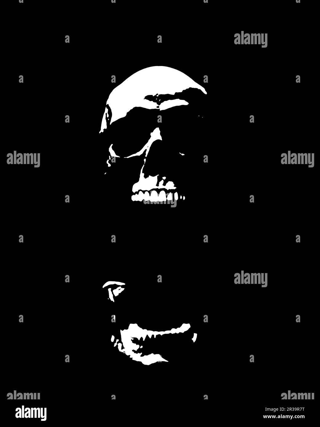 White Black Skull Grudge Scratched Dirty Punk Style Print Culture ...