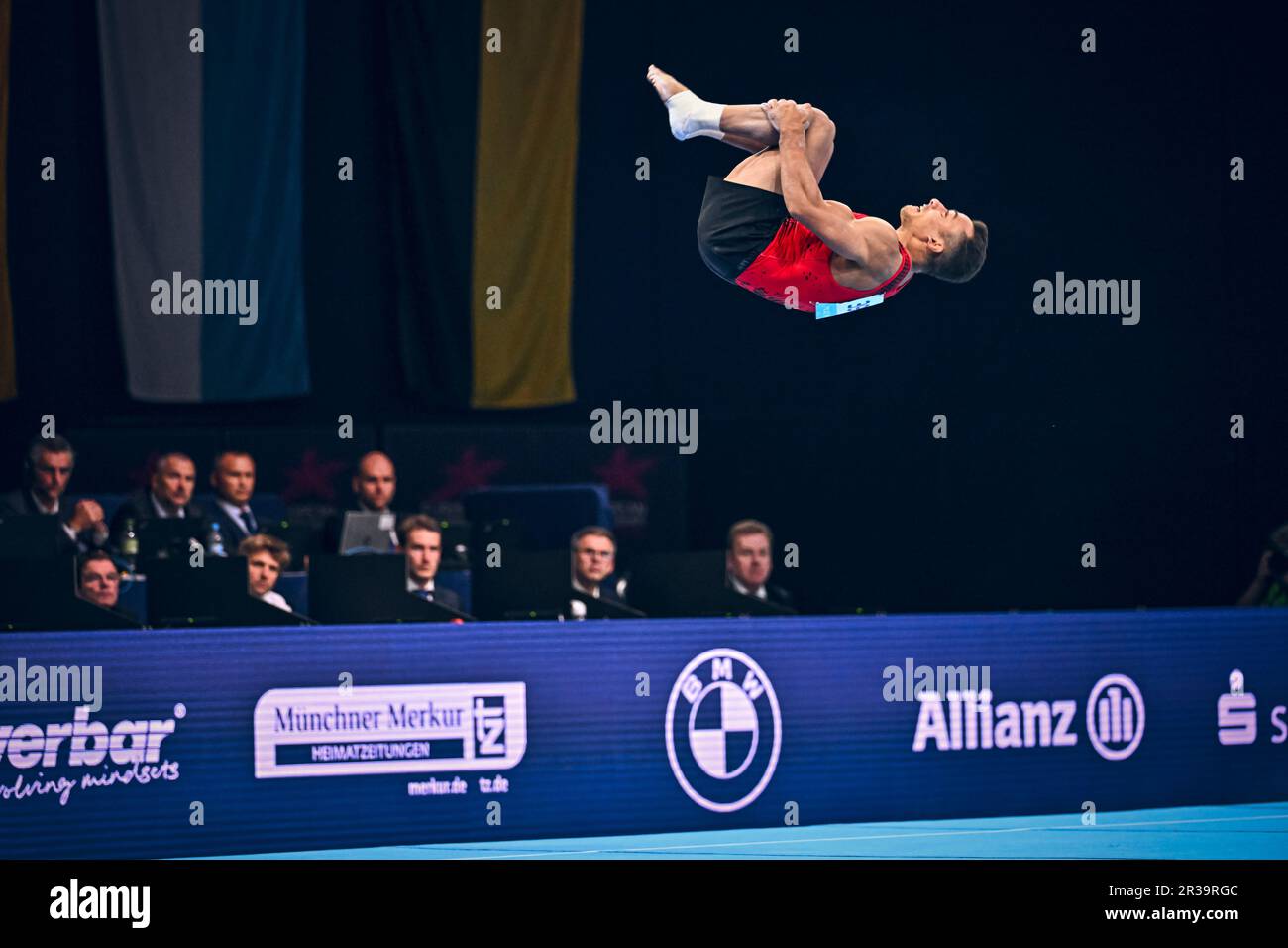 Adem Asil participating in the 2022 Munich European Gymnastics ...